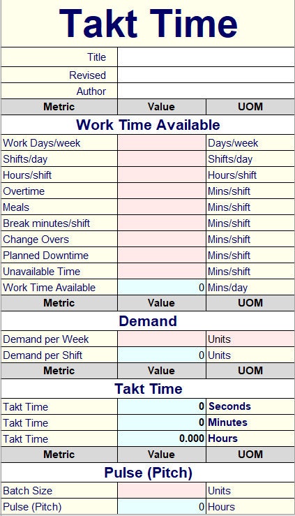 Standard Work Chart - Etsy