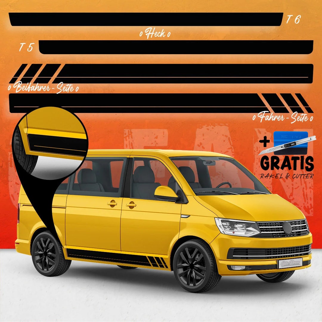 Clean Racing Side Stripe Set/decor Suitable for VW T5 & T6 Bus in ...