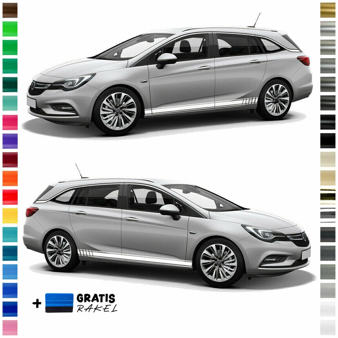 Car Side Stripe Sticker Set, Decorative Stickers Compatible With OPEL ...