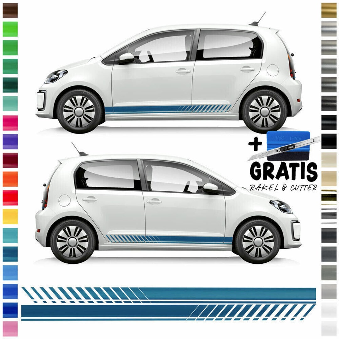 Car Side Stripe Sticker Set, Decorative Sticker Compatible With VW up ...