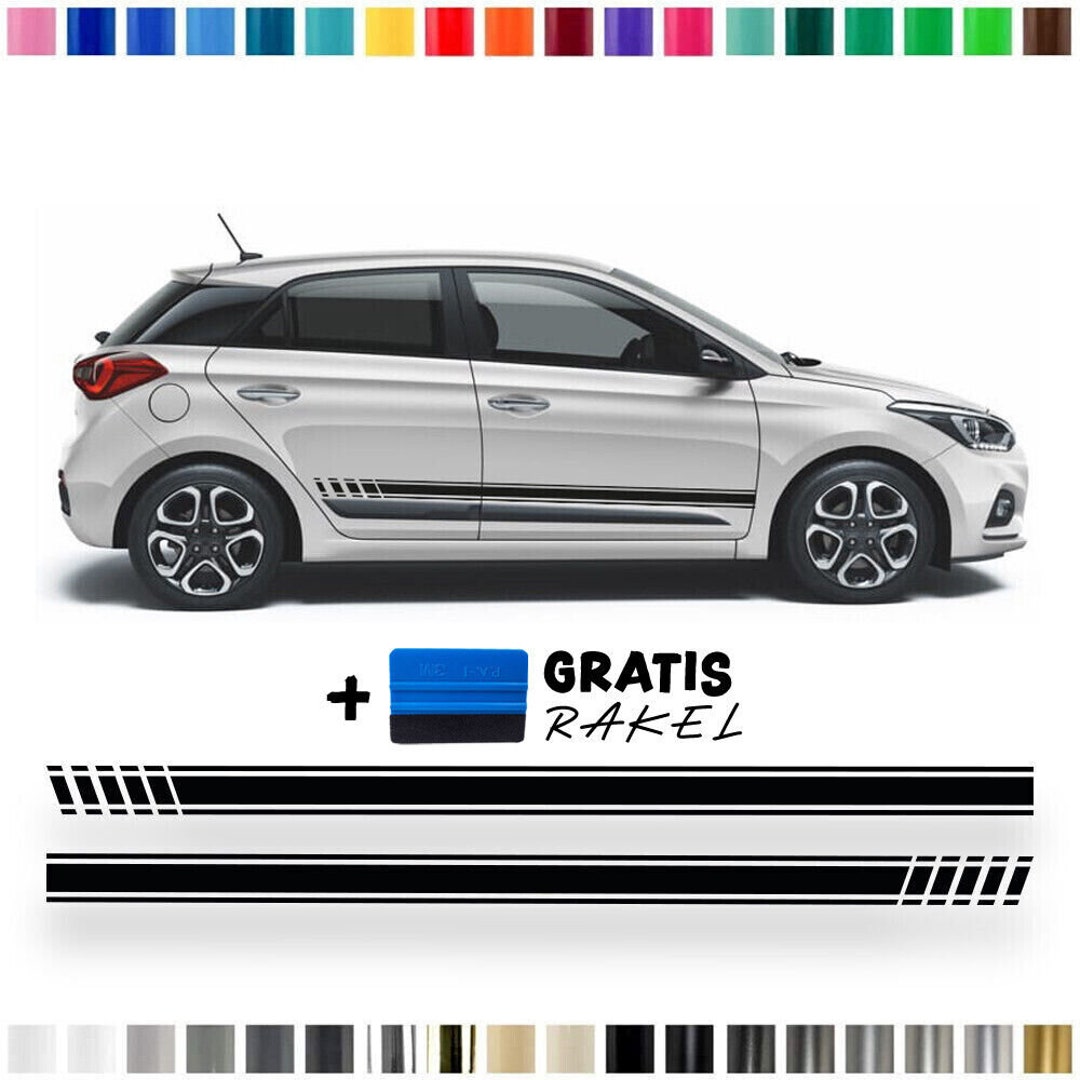 Car Side Stripe Sticker Set, Decorative Stickers Compatible With ...