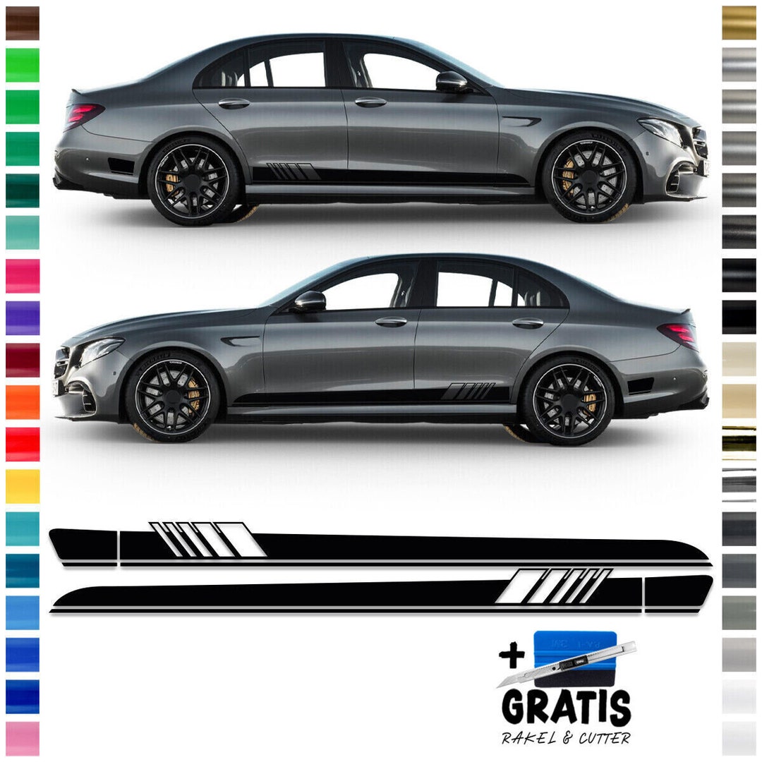 Car Side Stripes, Sticker Set Compatible With Mercedes E-class W213 ...