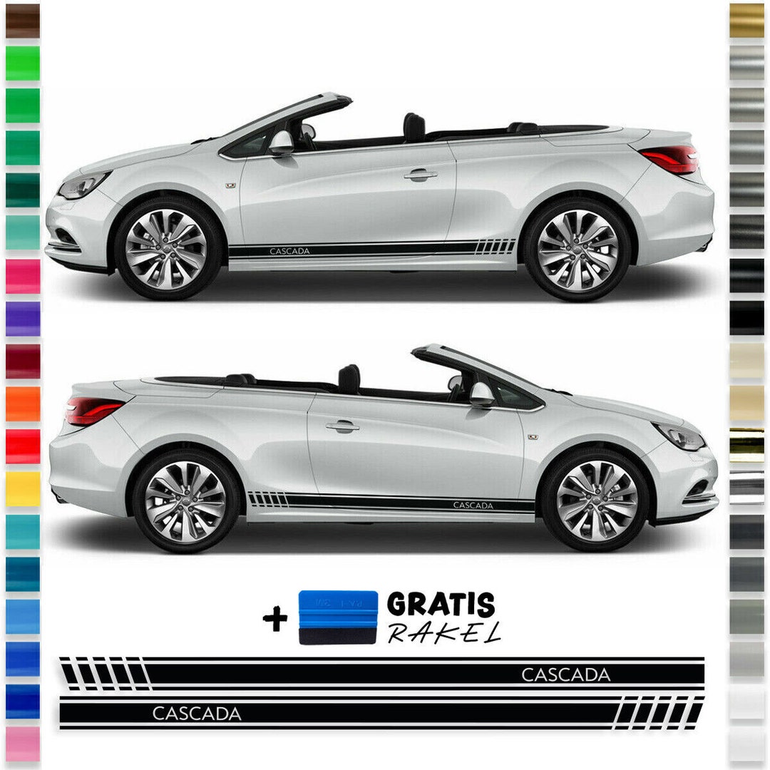Car Side Stripe Sticker Set, Decorative Stickers Compatible With OPEL ...