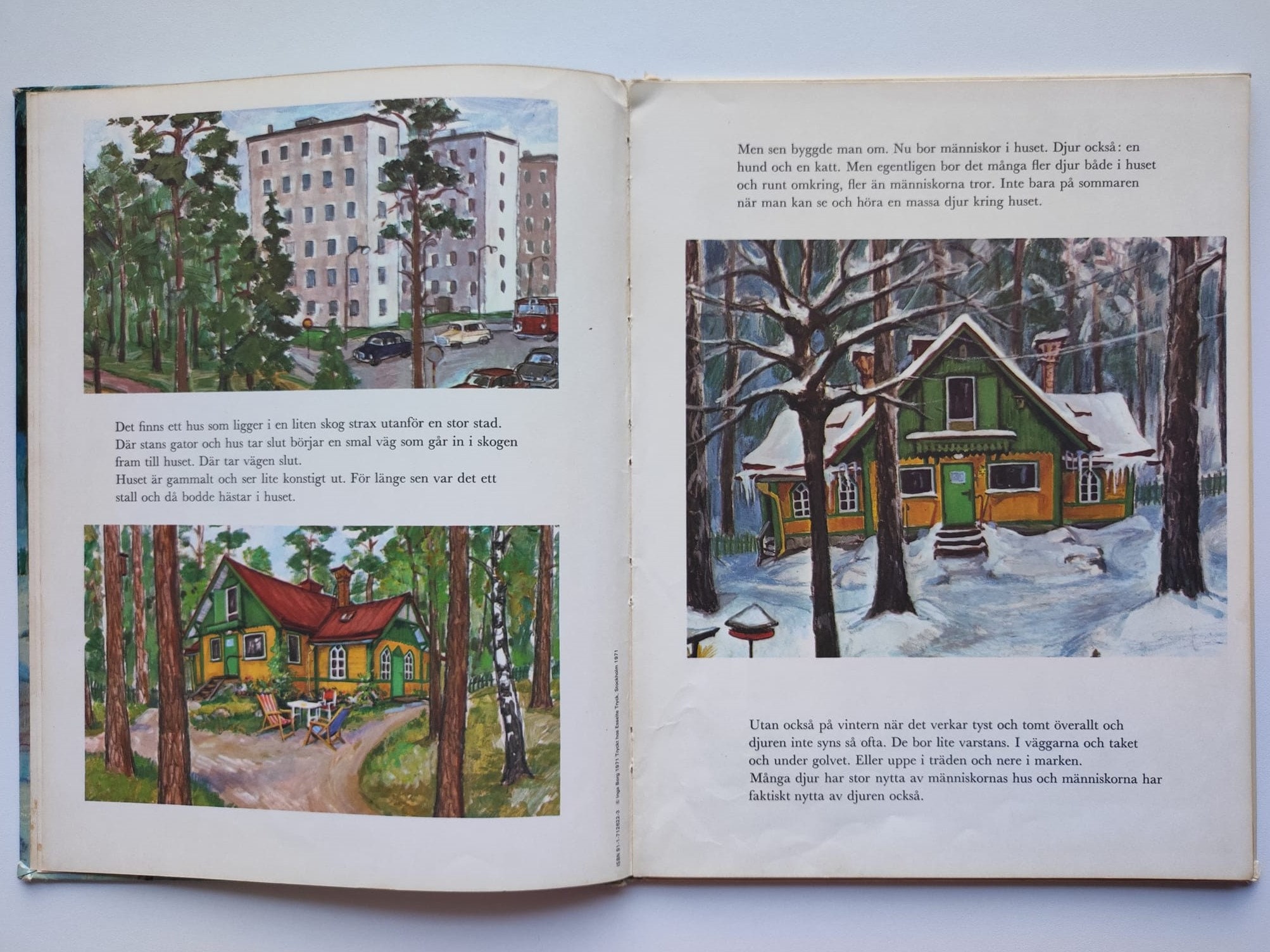 Swedish, Djuren Kring Vårt Hus, Inga Borg, Children's Picture Book ...