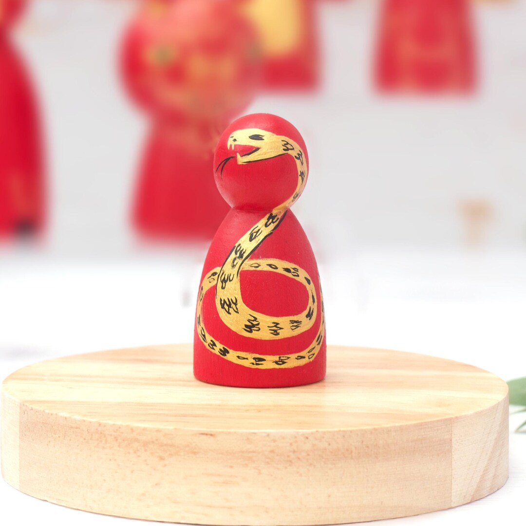 Snake Peg Doll Lunar New Year - Etsy