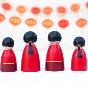 Personalised Chinese New Year Peg Dolls, Personalised Family Peg Dolls ...