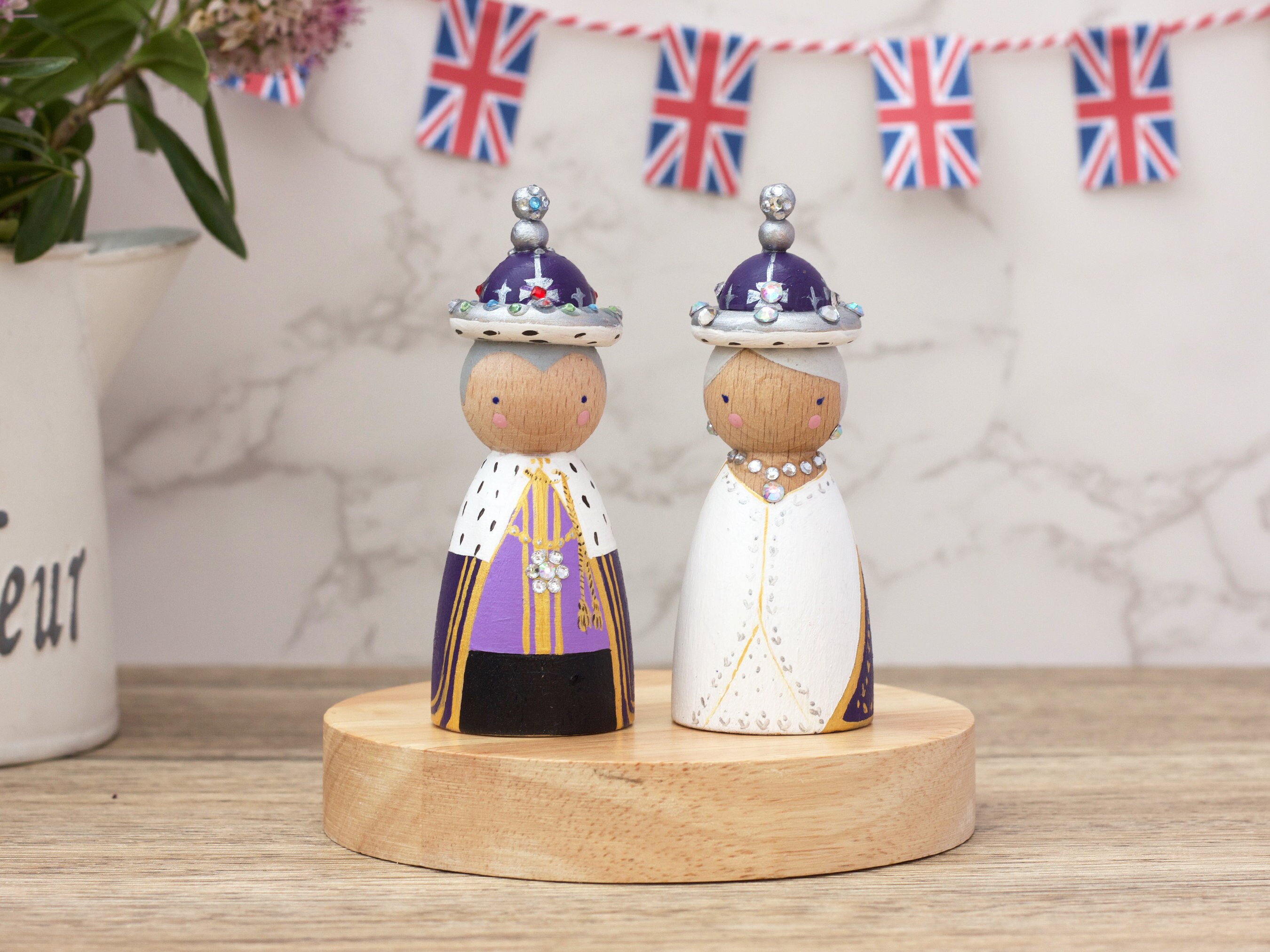 Royal Family Peg Dolls, King Charles III Coronation Peg Doll, William ...