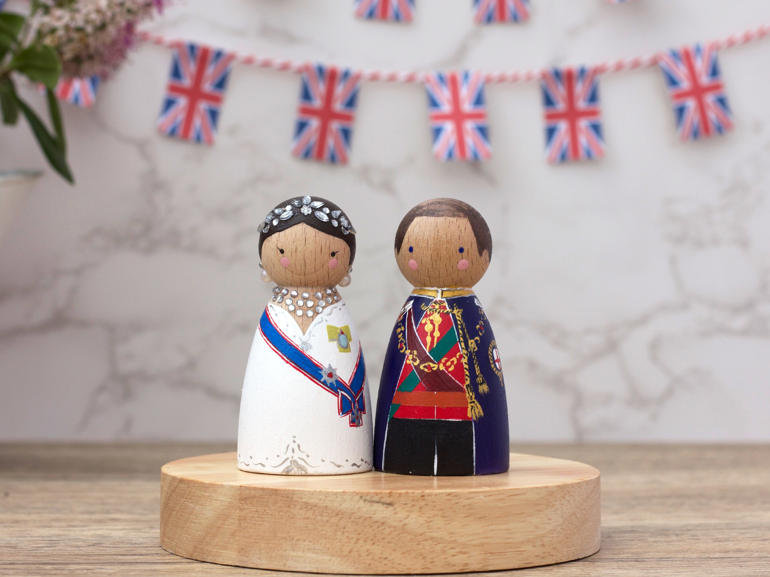 Royal Family Peg Dolls, King Charles III Coronation Peg Doll, William ...