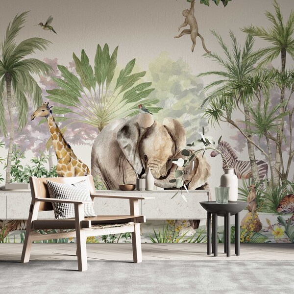 Jungle Wallpaper - Etsy UK