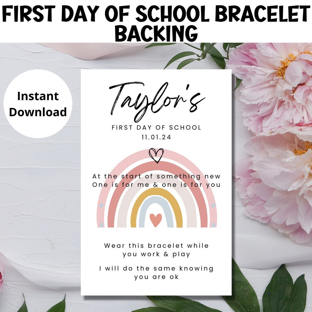 First Day of School Gift Tag Back to School Gift First Day of School ...