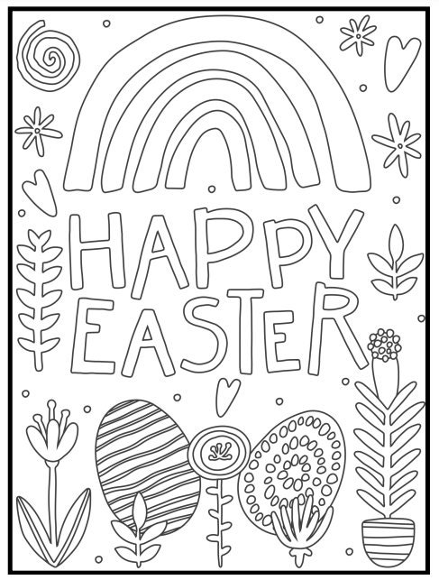 Easter Coloring Pages - Etsy