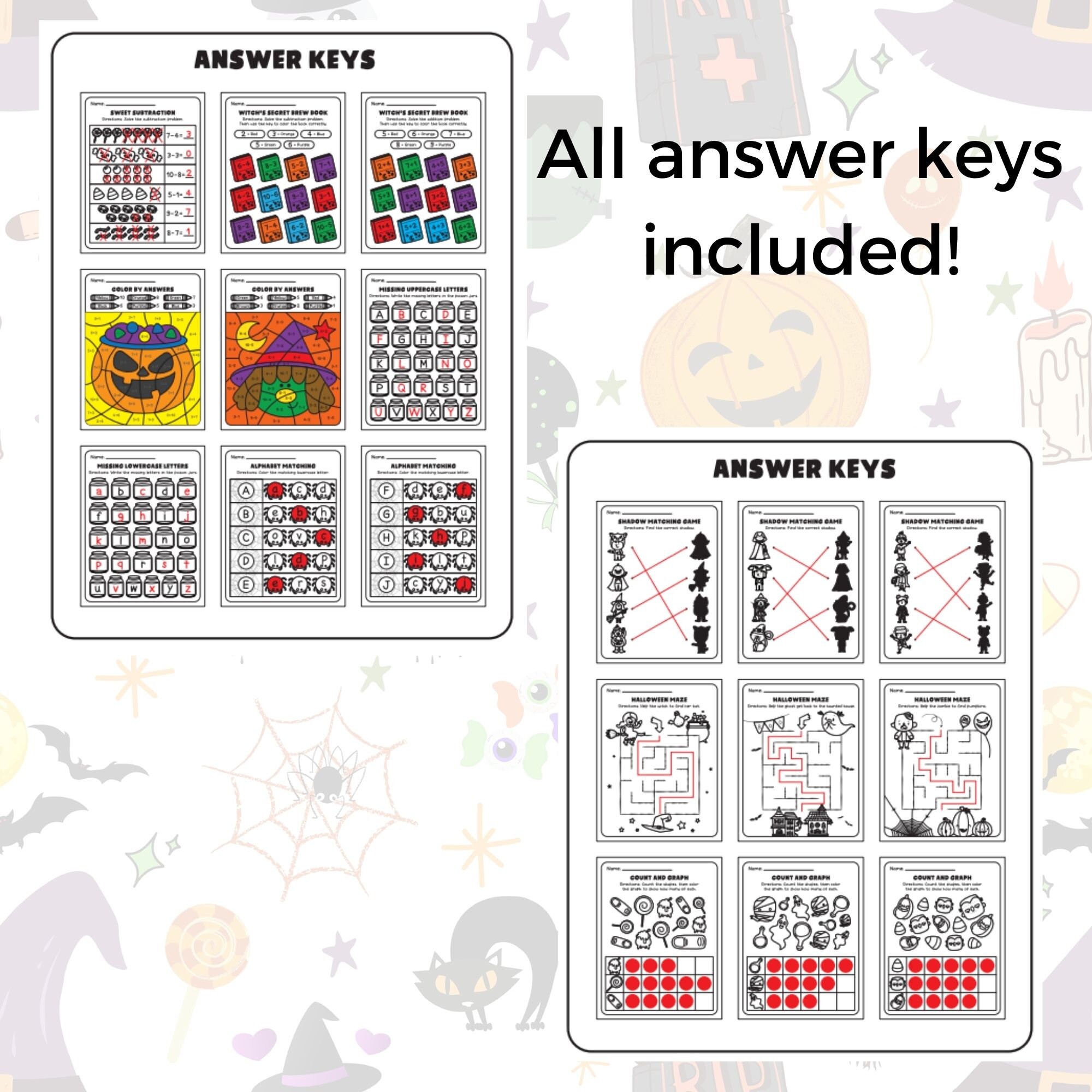 Halloween Printables, Halloween Bundle, Halloween Games, Halloween Gift ...