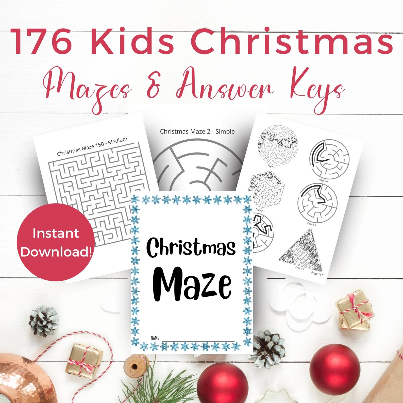Christmas Mazes for Kids | Kids Mazes | Christmas Maze | Printable ...
