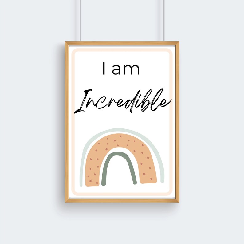 Positive Affirmation Station for the Classroom,boho Rainbow Decor ...