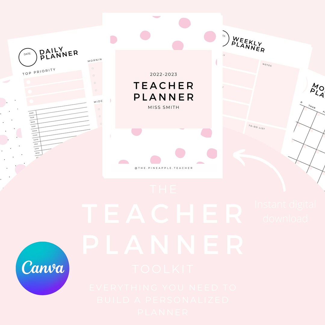 Printable Teacher Planner 2022 2023, Daily Planner, School Planner ...