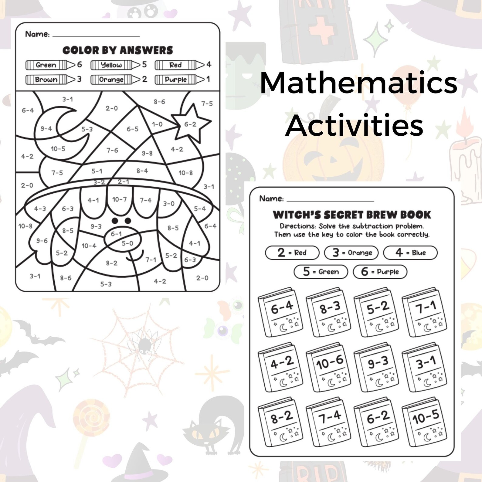 Halloween Printables, Halloween Bundle, Halloween Games, Halloween Gift ...