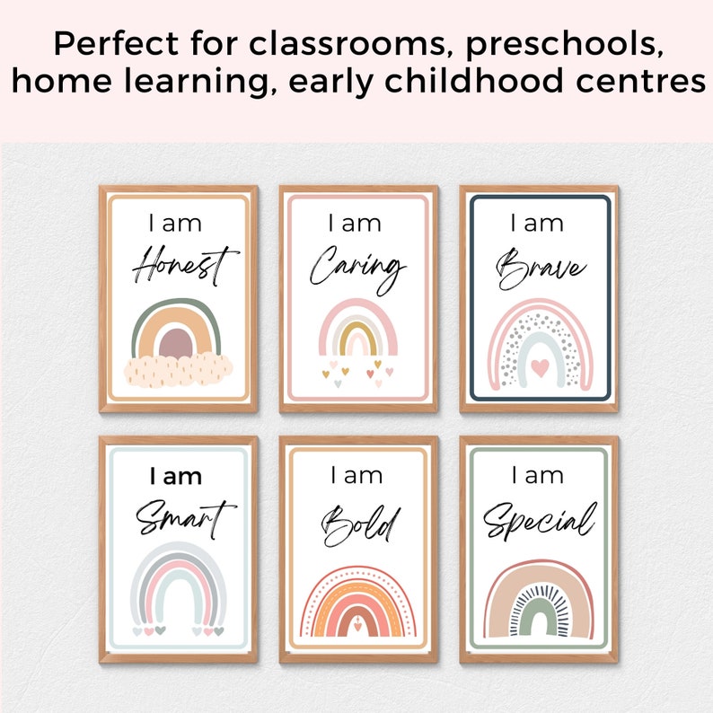 Positive Affirmation Station for the Classroom,boho Rainbow Decor ...