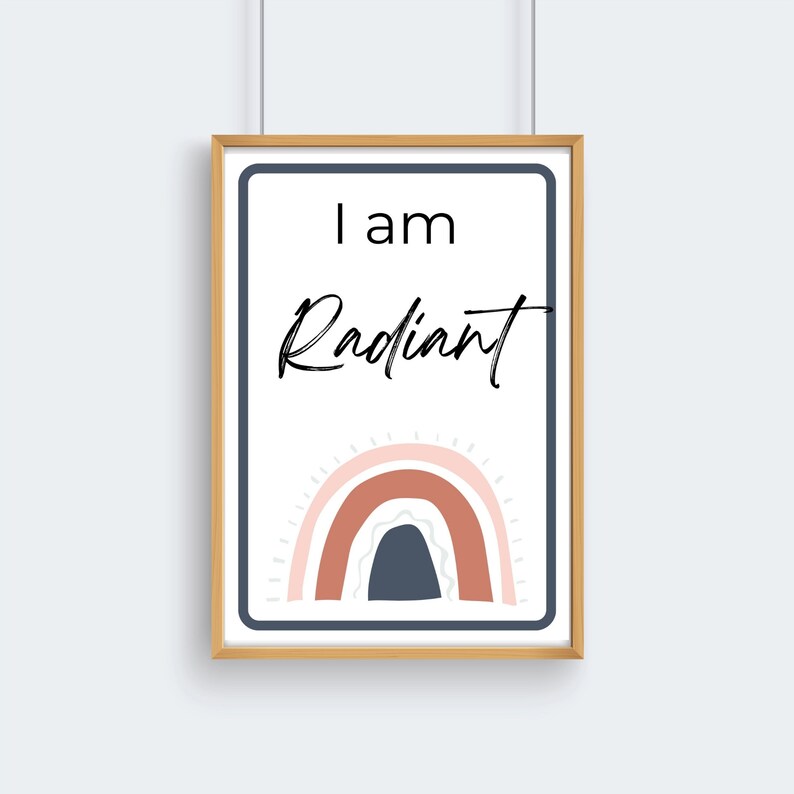 Positive Affirmation Station for the Classroom,boho Rainbow Decor ...