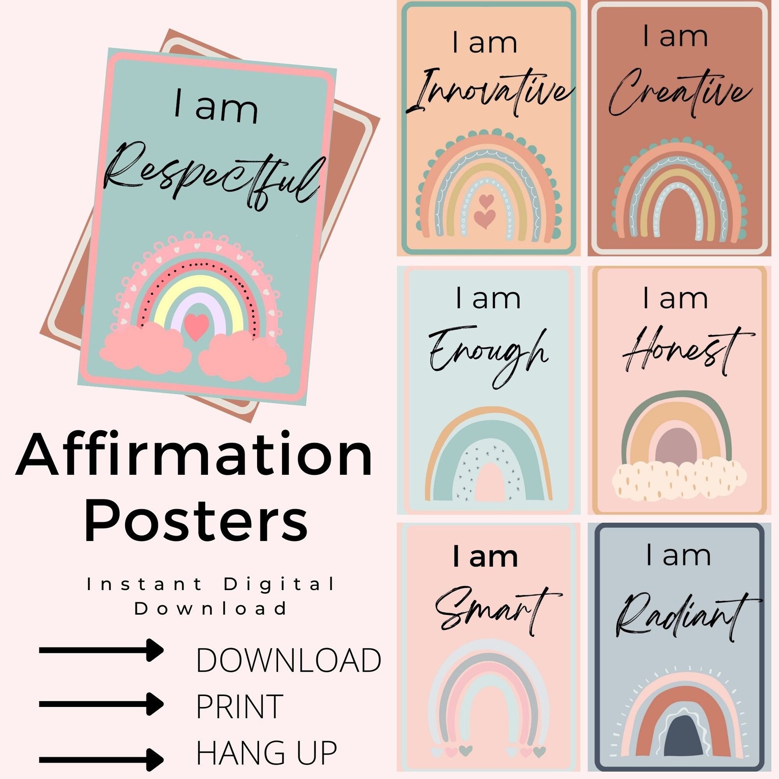 Affirmation Station, Classroom Decor, Positive Affirmations, Rainbow ...