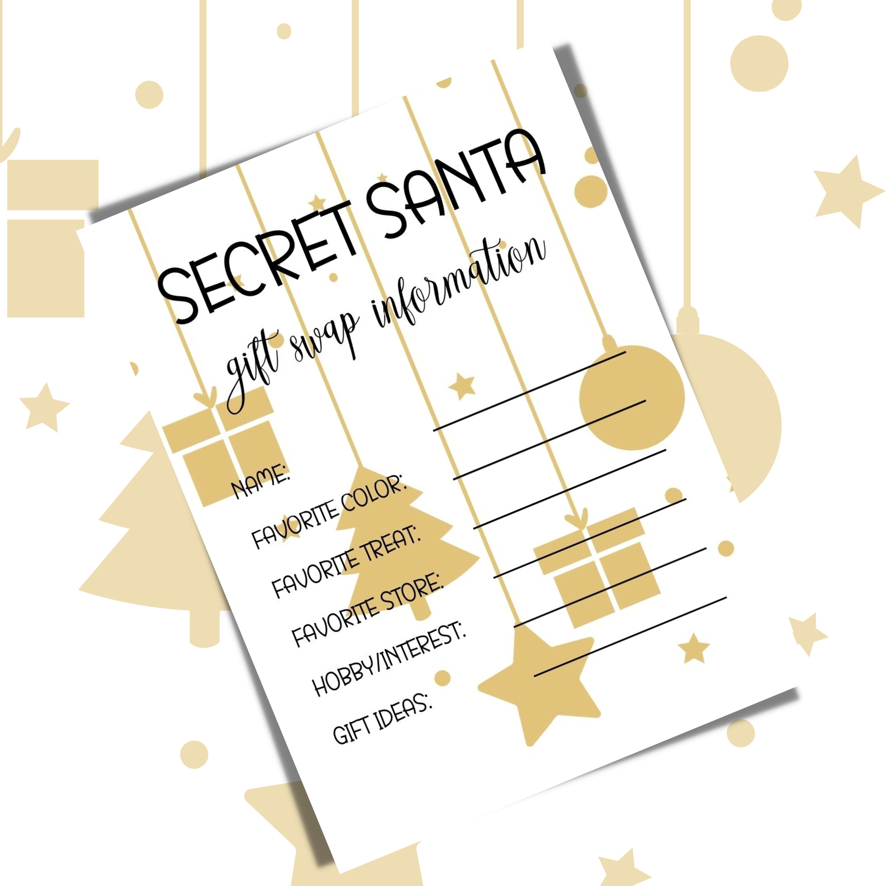 Secret Santa Gift Exchange, Christmas Gift Swap, Christmas ...
