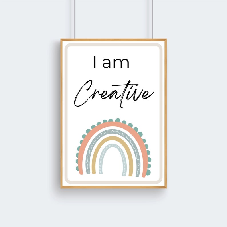 Positive Affirmation Station for the Classroom,boho Rainbow Decor ...