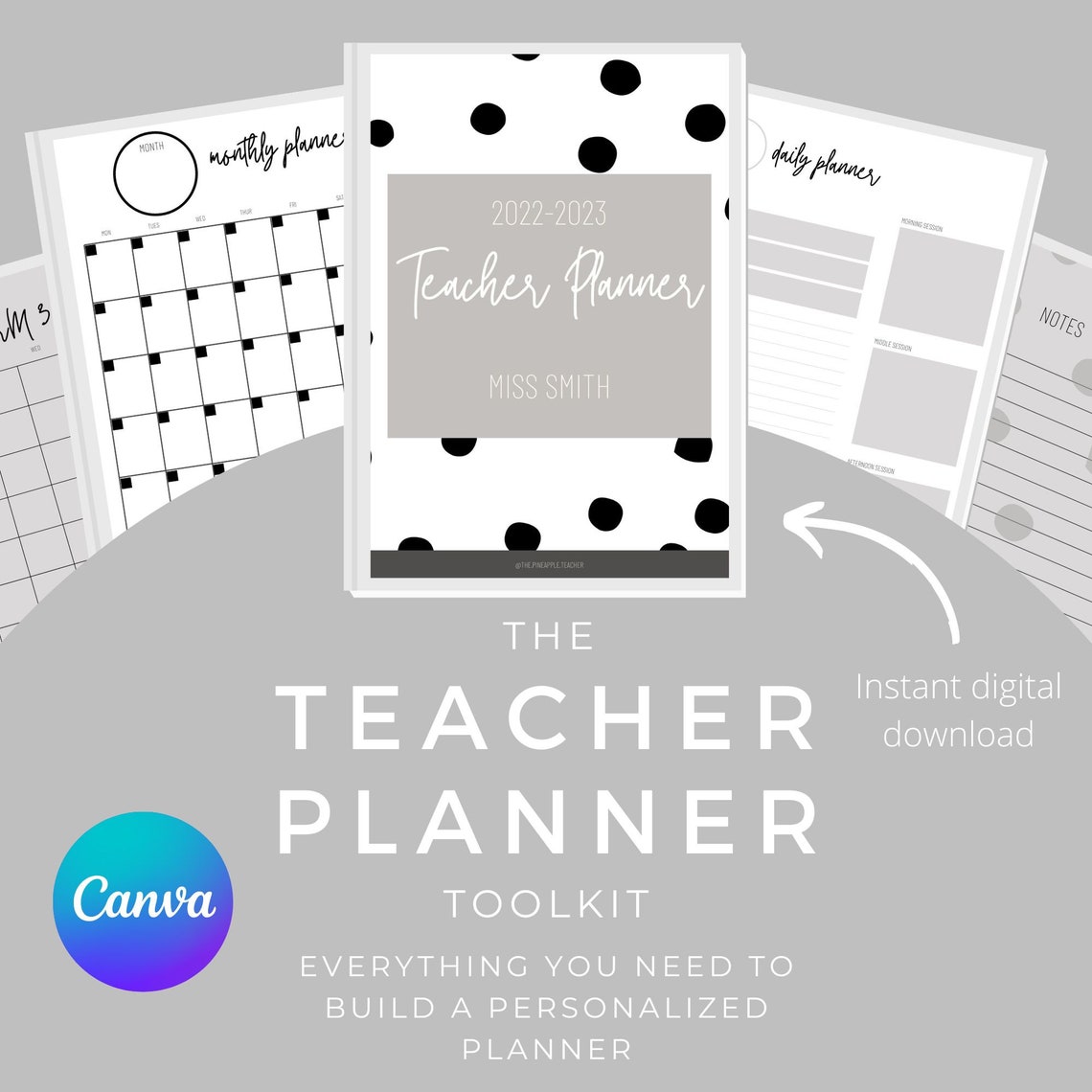 Printable Teacher Planner 2022 2023 Daily Planner School - Etsy