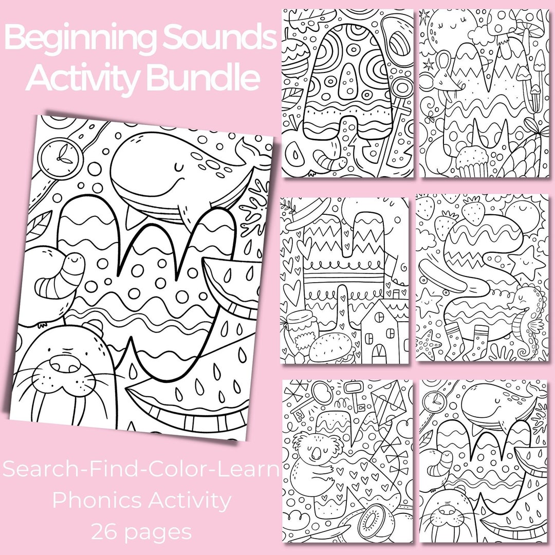 Beginning Sounds Activity Bundle Printable Phonics Activities Morning ...