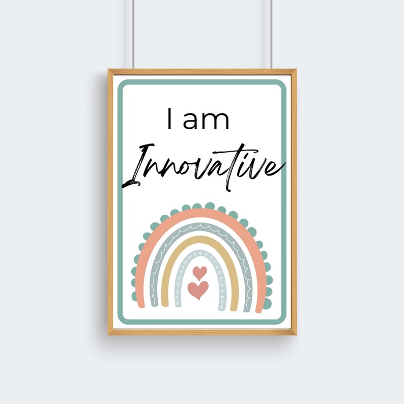 Positive Affirmation Station for the Classroom,boho Rainbow Decor ...