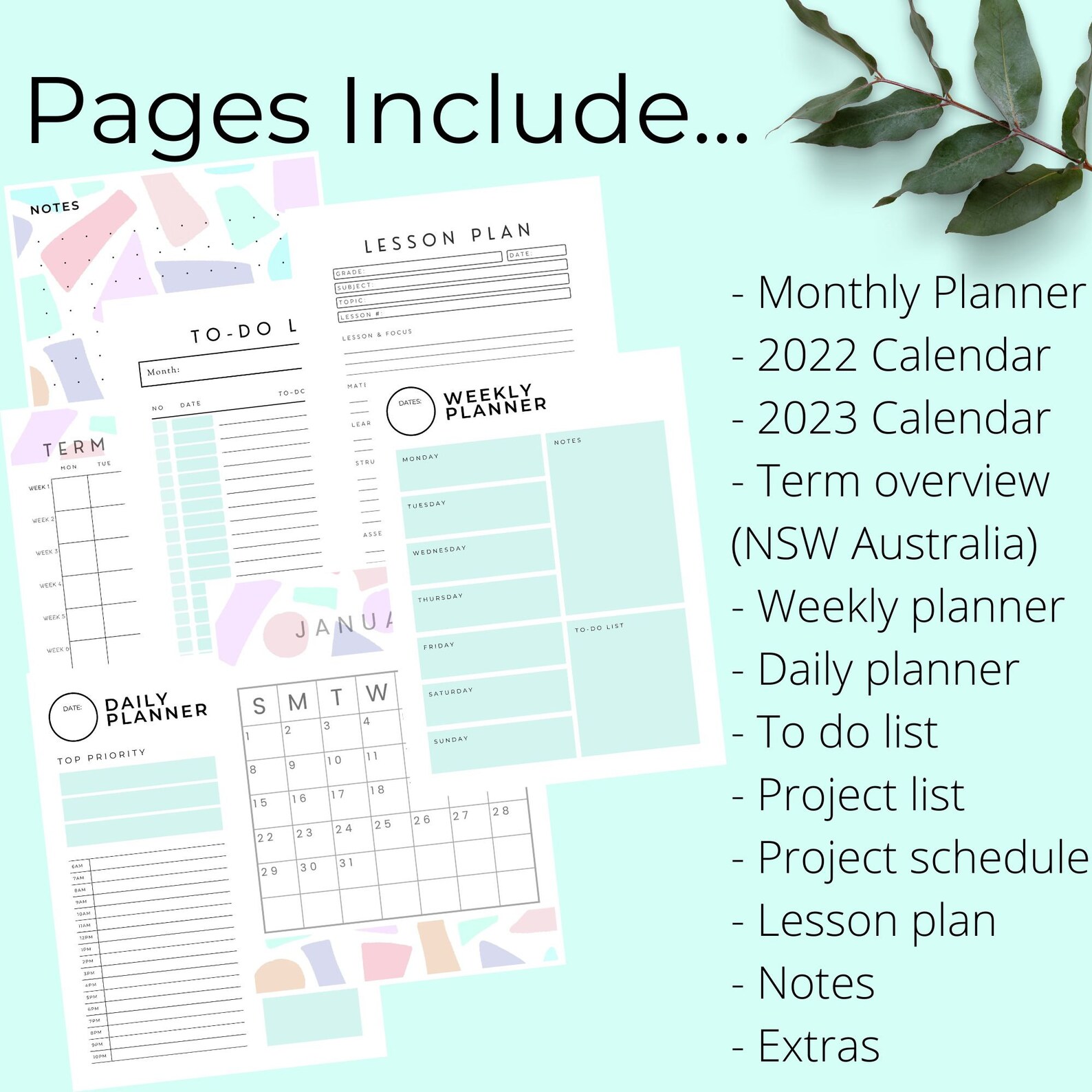 Printable Teacher Planner 2022 2023 Daily Planner School - Etsy Australia