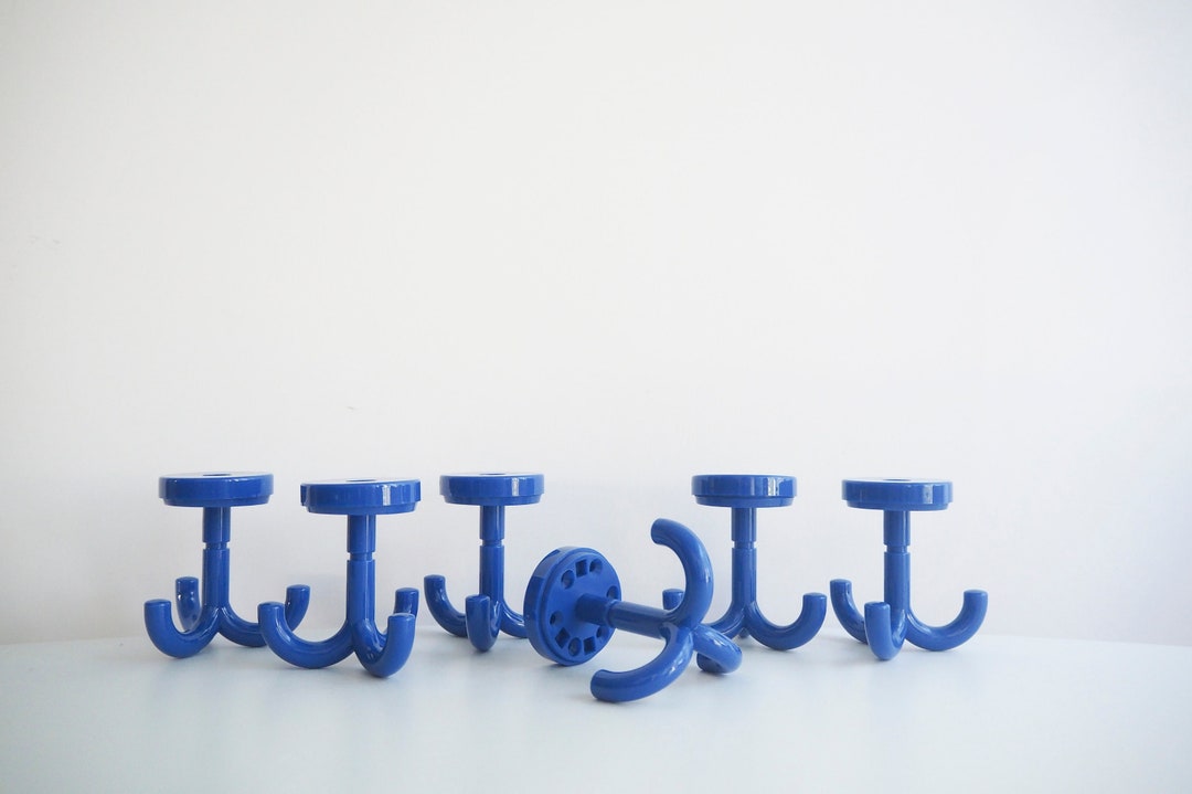 HEWI Tripple Coat Hook Memphis Made in Germany 80s Blue Perfect Vintage ...