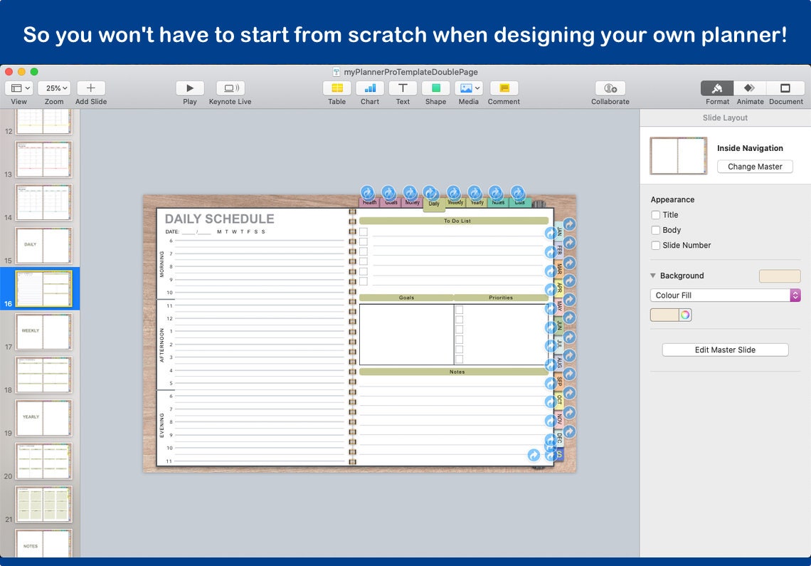Digital Planner Editable Template With Hyperlinks Commercial Use Edit ...