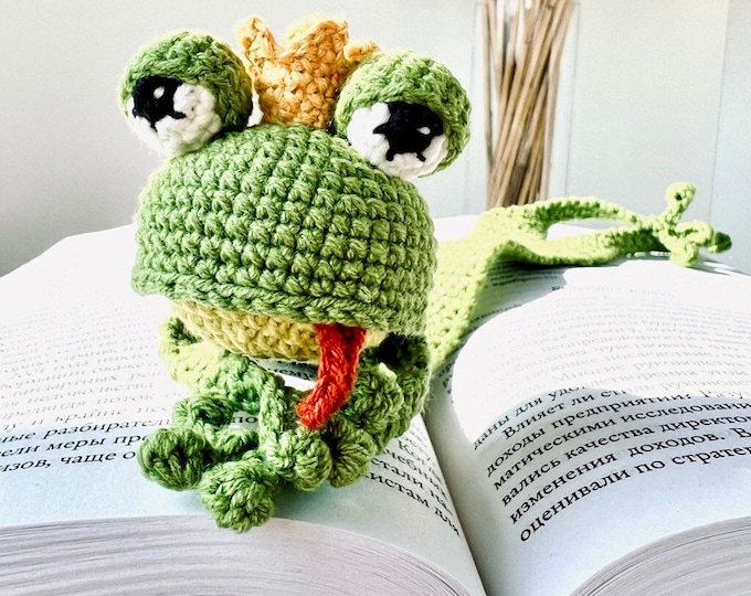 Frog Bookmark Amigurumi Toy Pattern / Frog Crochet Pattern Amigurumi ...