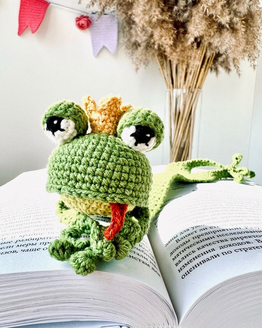 Frog Bookmark Amigurumi Toy Pattern / Frog Crochet Pattern - Amigurumi ...