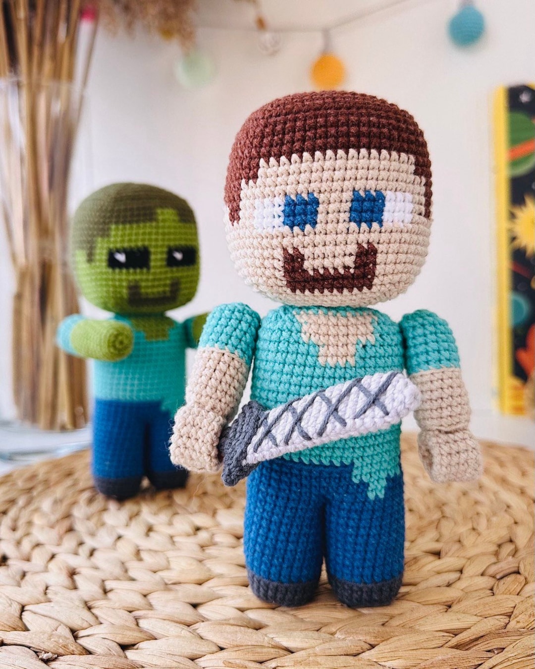 Steve and Zombie Minecraft Amigurumi Pattern / Minecraft Toys Crochet ...
