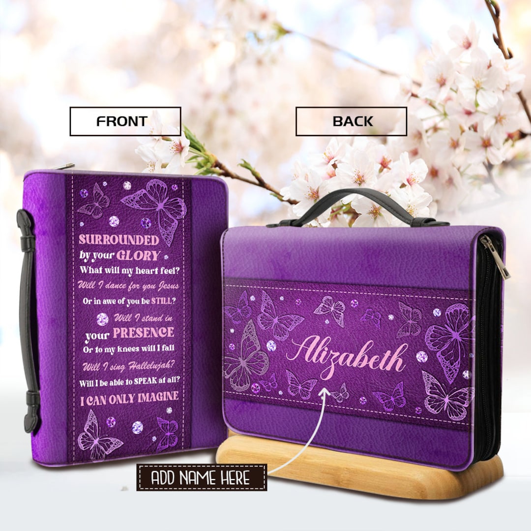 Personalized Bible Cover, I Can Only Imagine Bible Cover, Purple ...