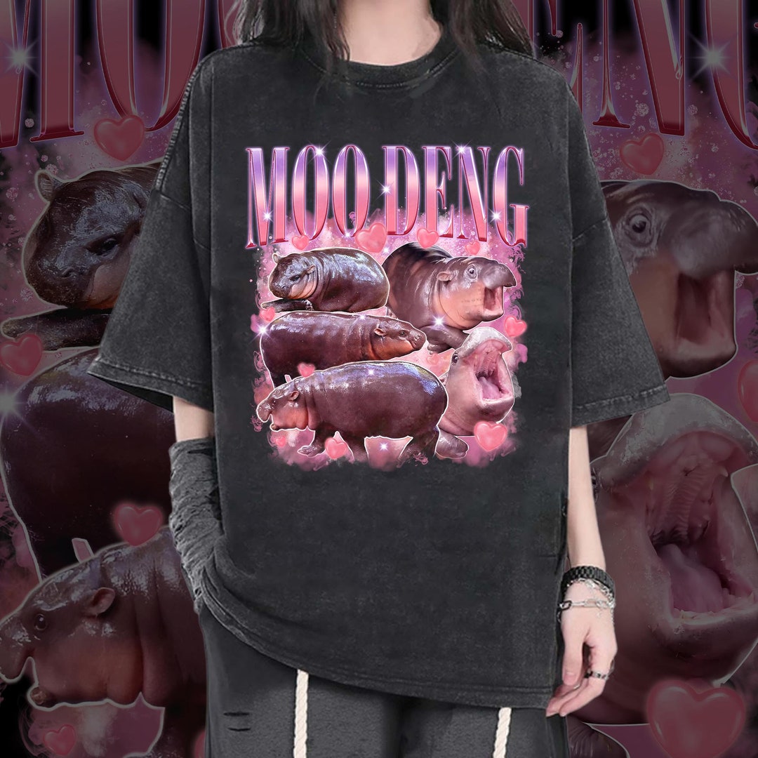 Moo Deng Shirt, Moo Deng I Love You I Heart You, I Love Moo Deng Shirt ...
