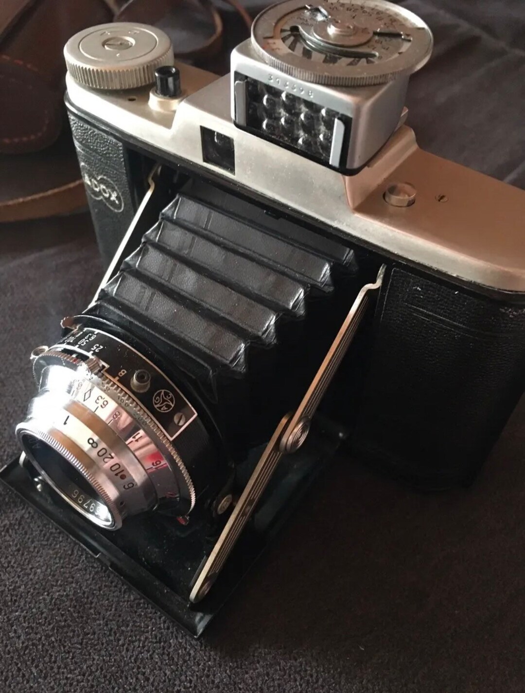 Photo Camera Adox Golf 6x6 Adoxar 1:6.3/75 Mm & Light Meter Metraphot ...