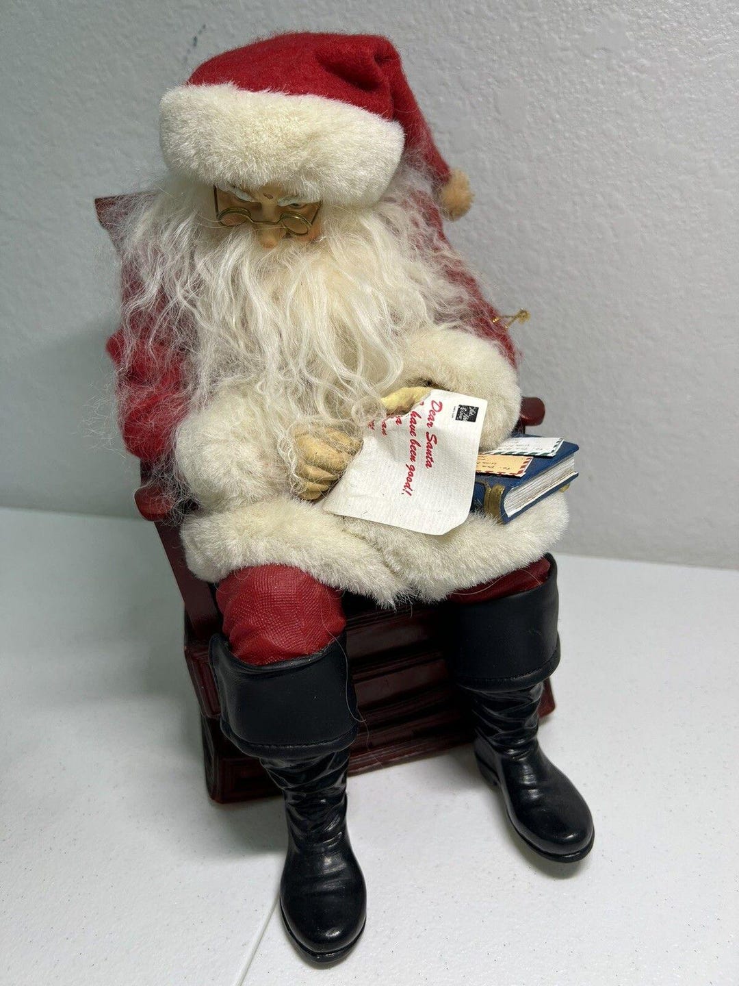 Fabriche Santa KSA Collectibles Reading What I Want for Christmas Kurt ...
