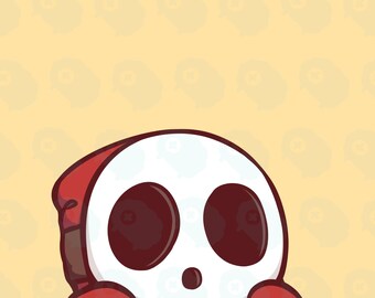 Shy Guy Wall Decal - Etsy