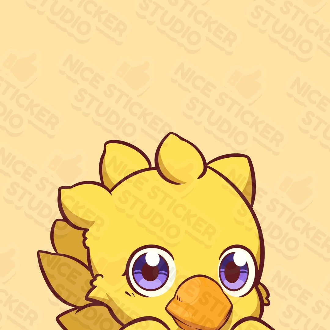 Chocobo Final Fantasy Peeker Sticker - Etsy