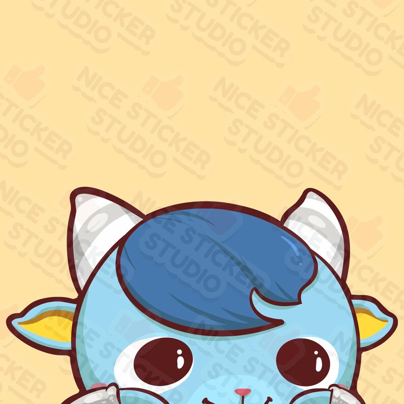 Sherb Animal Crossing Peeker Sticker Decal - Etsy