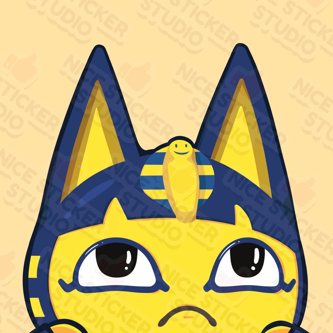 Ankha Animal Crossing Peeker Sticker Decal - Etsy