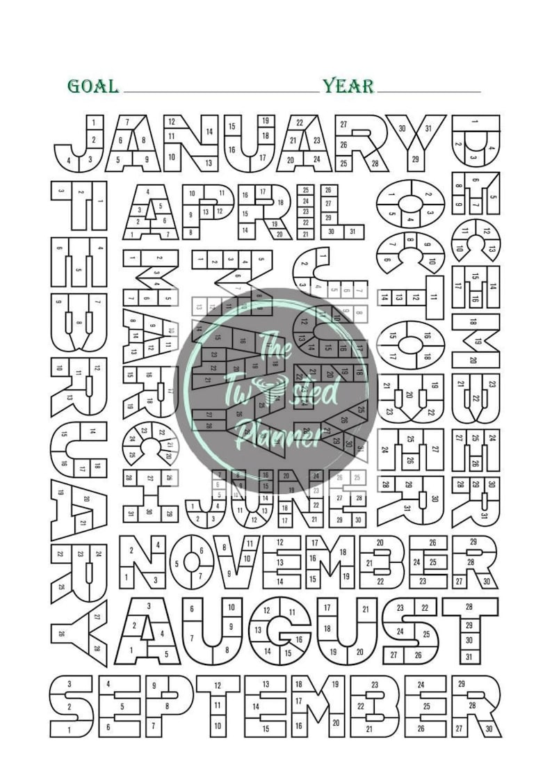 Color-in Habit Tracker - Etsy