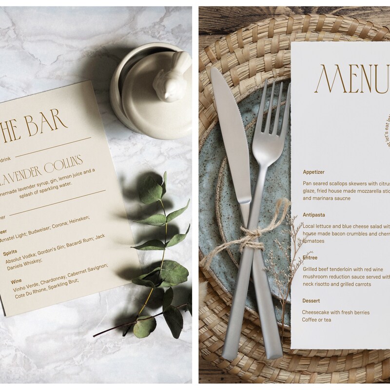 Art Deco Menu - Etsy