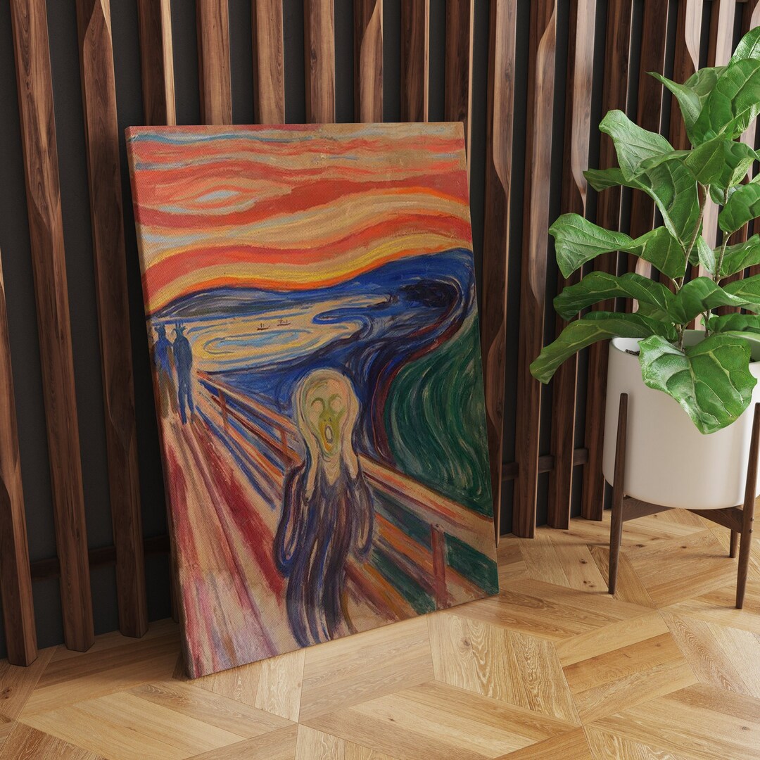 Edvard Munch the Scream Canvas, Expressionist Painting, Frame Option ...