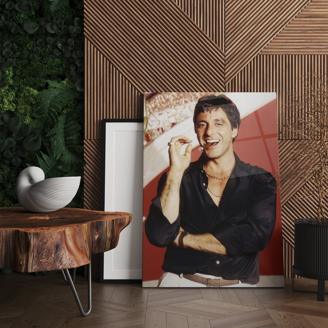Scarface Tony Montana Glass Painting, Al Pacino, Frame Option ...