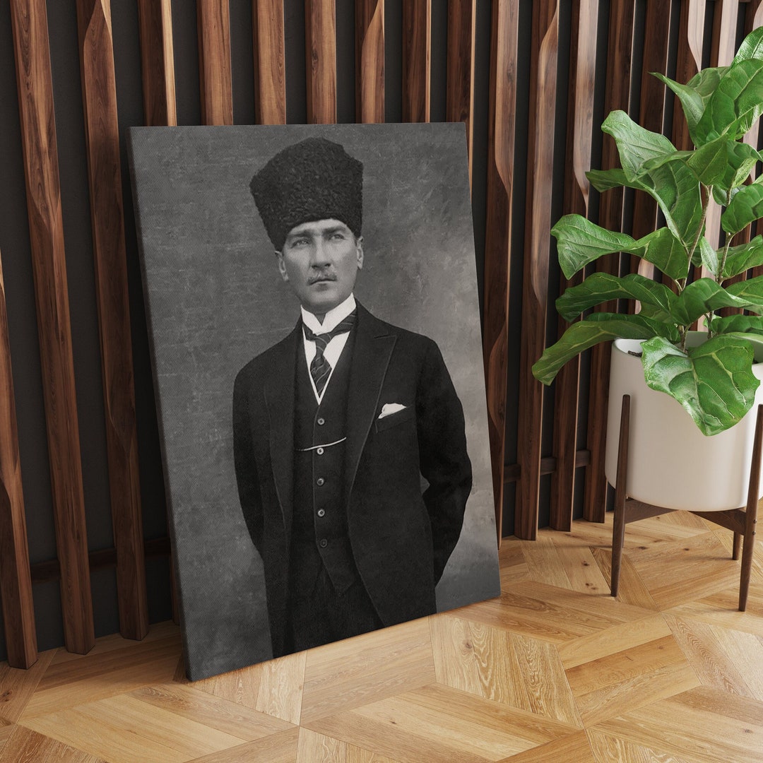Mustafa Kemal Ataturk Paint Canvas Leader Soldier Painting - Etsy