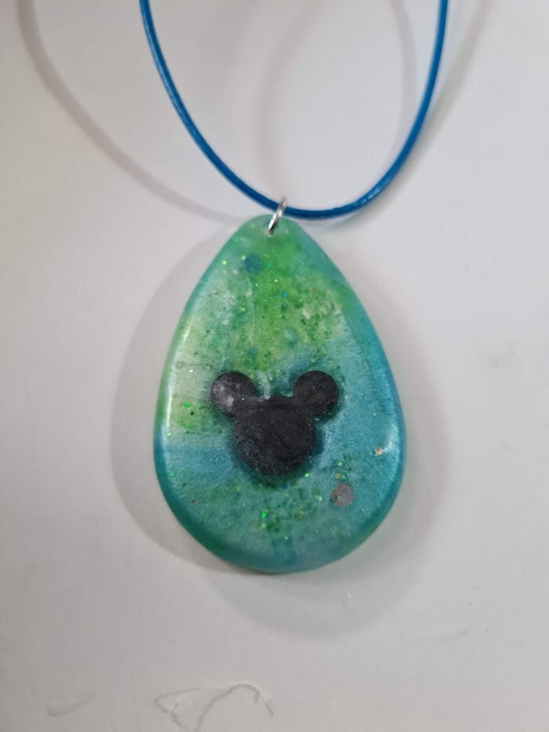 Mickey Mouse Tear Drop Resin Pendant - Etsy