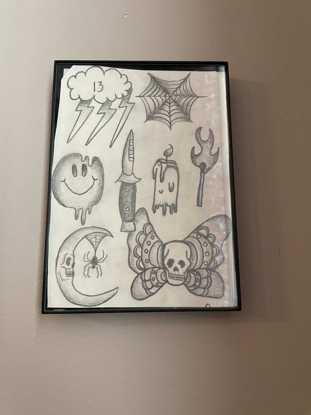 Hand Drawn Flash Sheet - Etsy