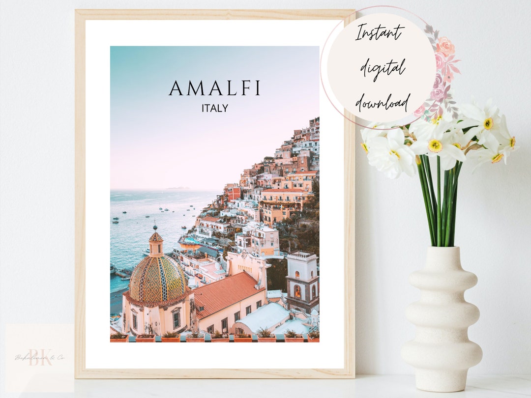 Amalfi Coast Travel Poster, Italy Prints, Italia Landscape Prints ...